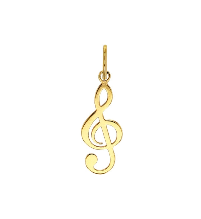 Pendentif clé de sol en Or 375/1000 – La boutique du trouveur